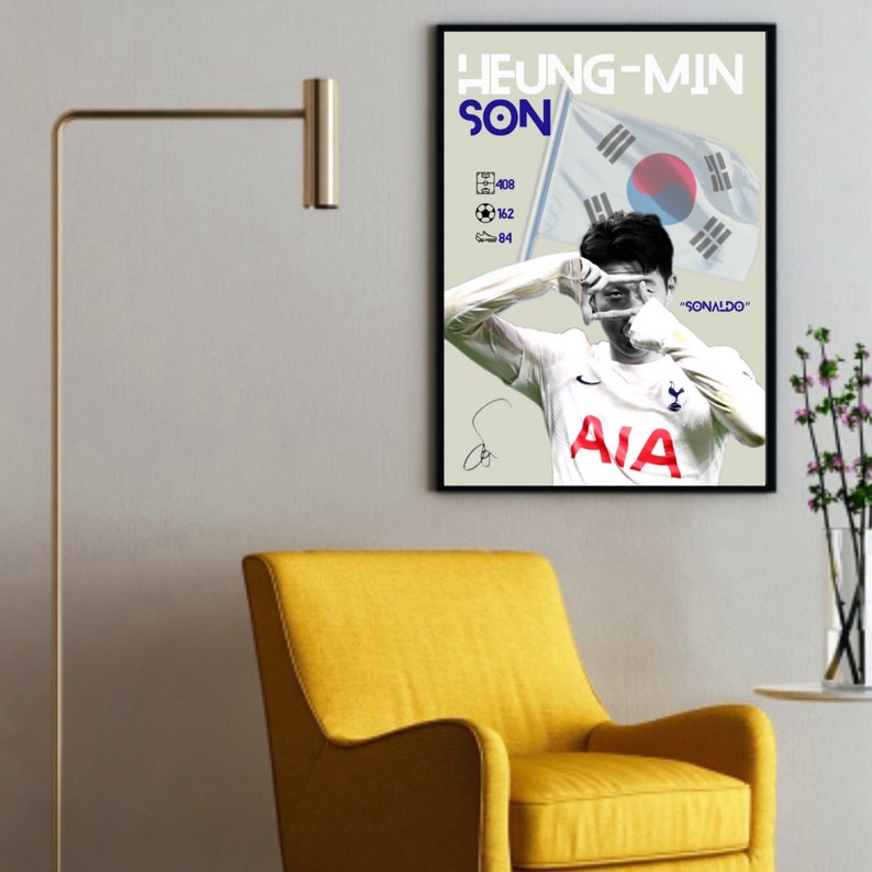 Heung-min Son Tottenham Hotspur Football Print/poster Framed/unframed ...