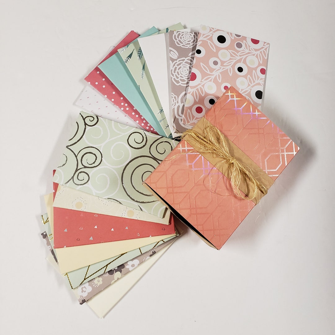 14 Handmade Mini Folded Cards With Envelopes Gift Card & Business Card ...