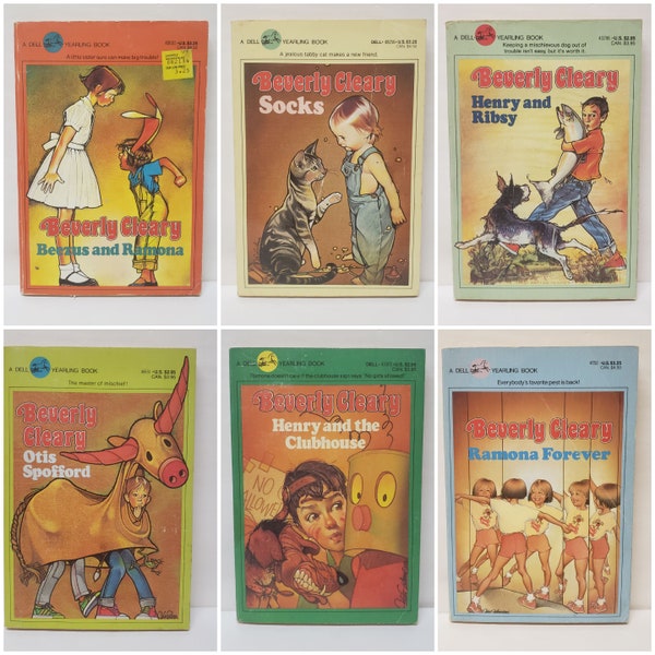 8 Vintage Lot of Children's Paperback Books Beverly Cleary 6 Titles and ...