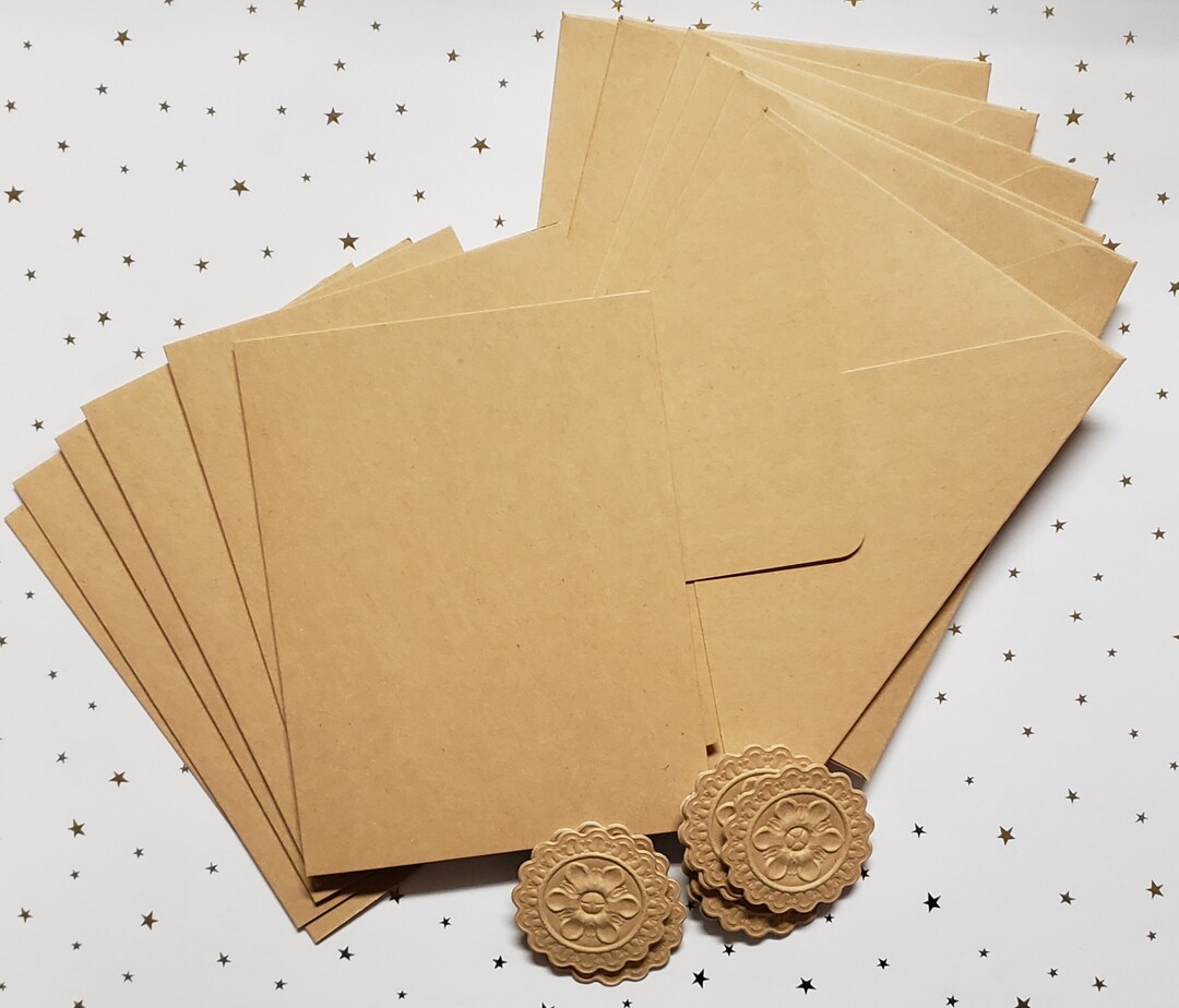 6 DIY Card Making Kit Handmade Stationery Kraft Brown 65 Cardstock ...