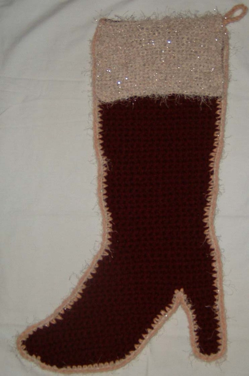 High Heel Boot Christmas Stocking Pattern - Etsy Denmark