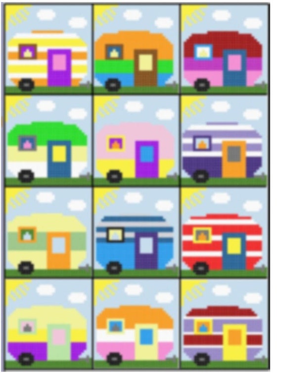 C2C Camper Vans Crochet - Etsy