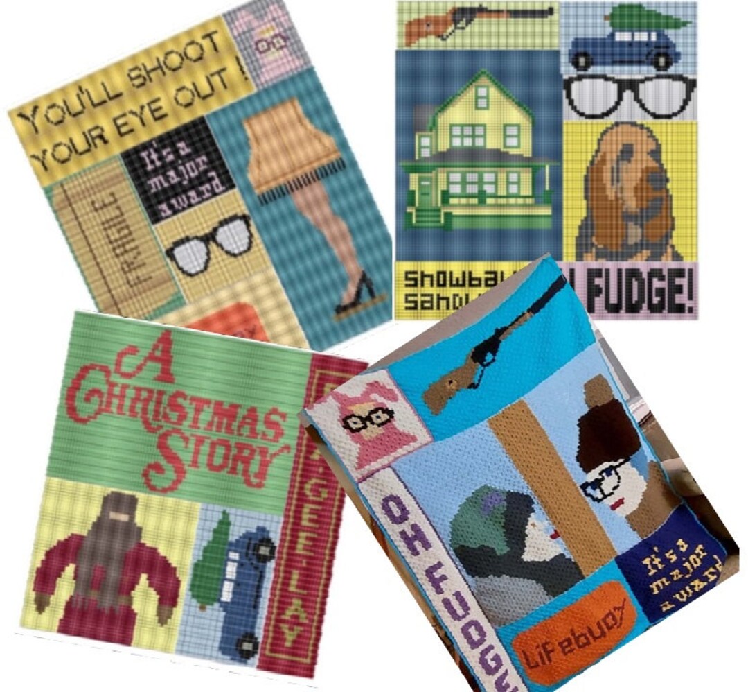 A Christmas Story C2C Afghan Pattern, 4 Different Layouts Included - Etsy