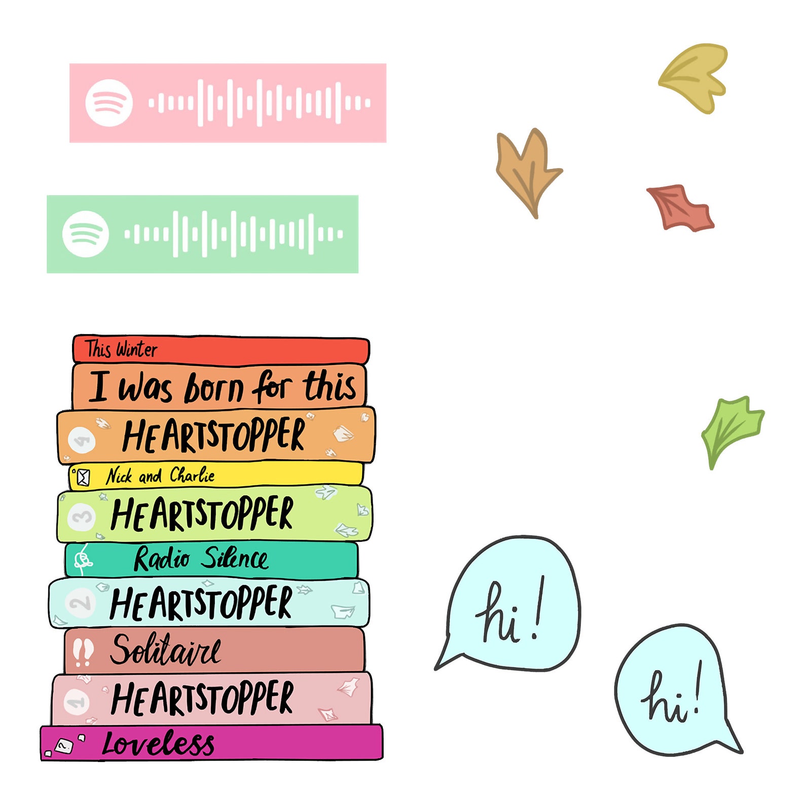 Heartstopper PNG Digital File Heartstopper Books PNG | Etsy Singapore