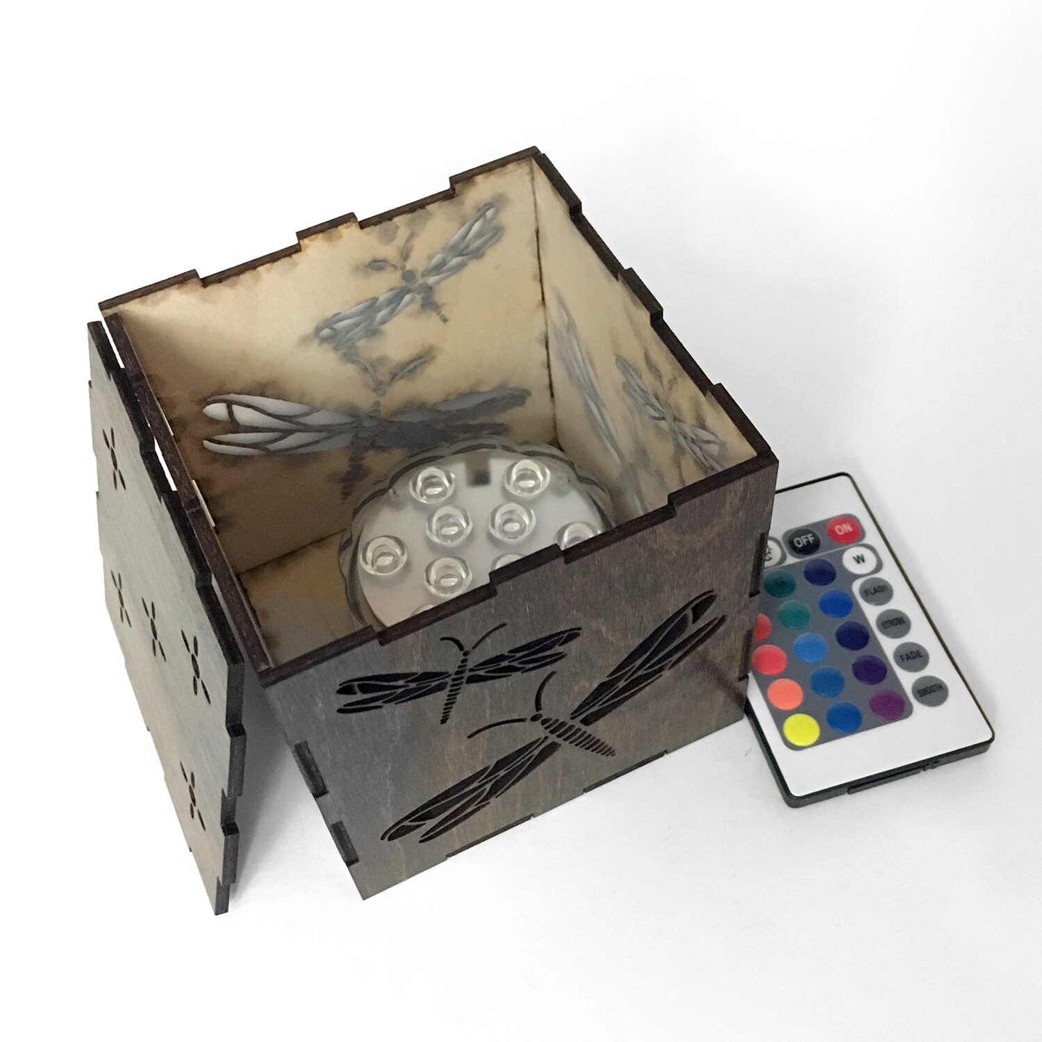 Dragonfly Light Box Wood Lantern Dragonflies Lamp Candle | Etsy