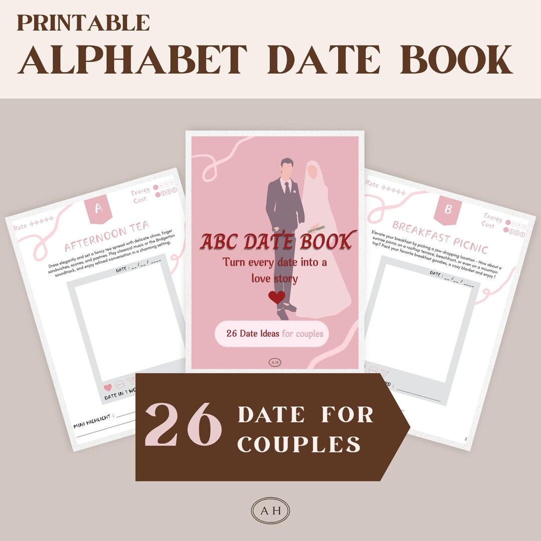 Alphabet Couples Date Book – Printable Date Ideas Journal, Muslim ...