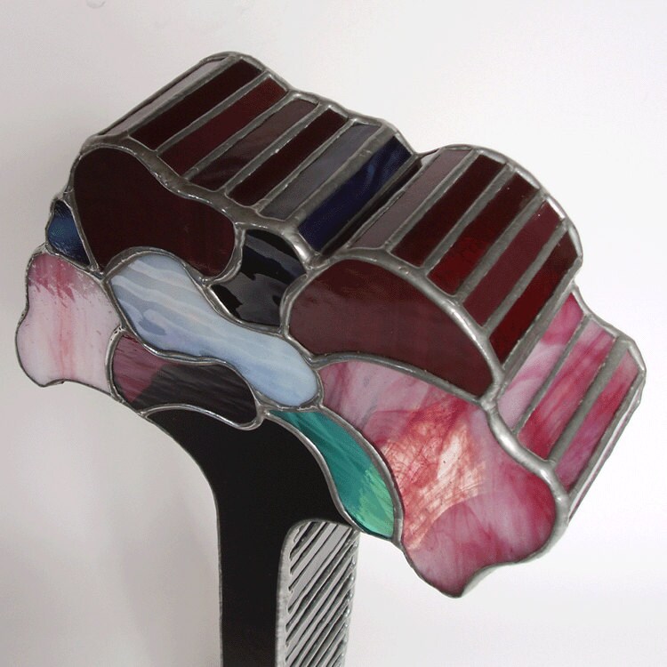 3D Stained Glass Work - Tree Flower Sculpture Light - One of a Kind - Etsy