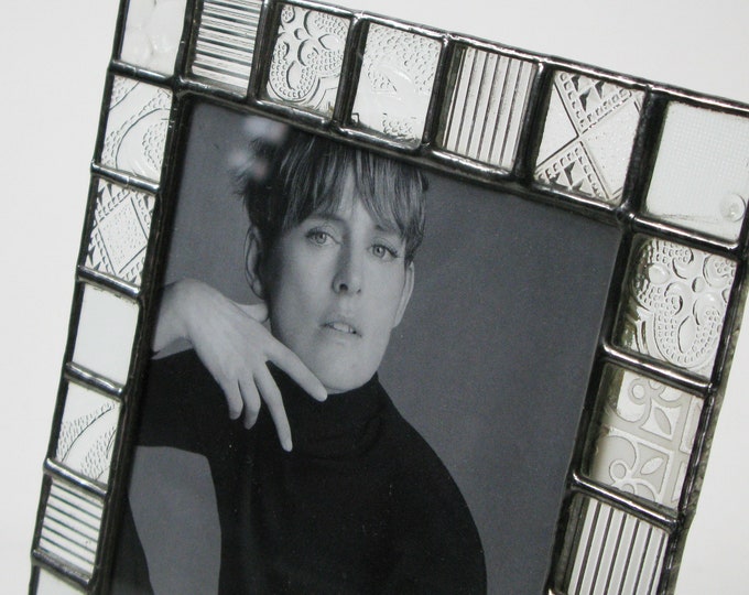 Stained Glass Picture Frame 5x7 Clear Pattern Glass - Etsy