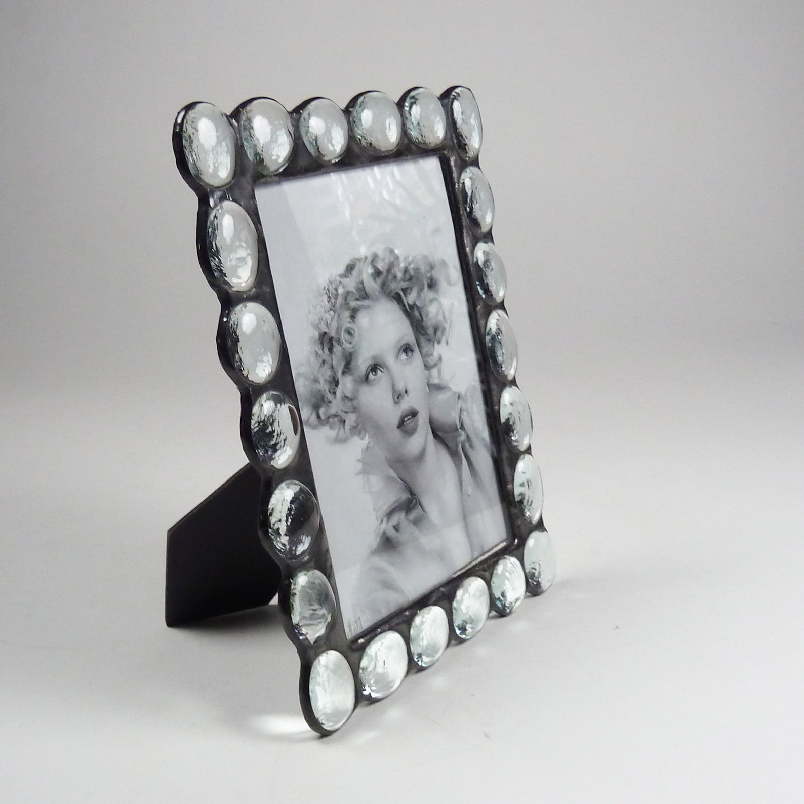 Picture Frame - 5"x7" - Clear Glass Jewels - Vertical or Horizontal - Etsy