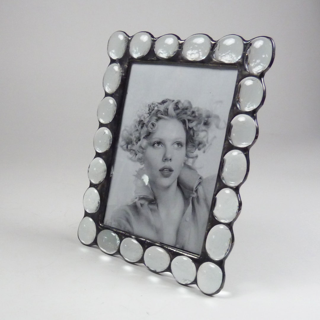 Picture Frame - 5"x7" - Clear Glass Jewels - Vertical or Horizontal - Etsy