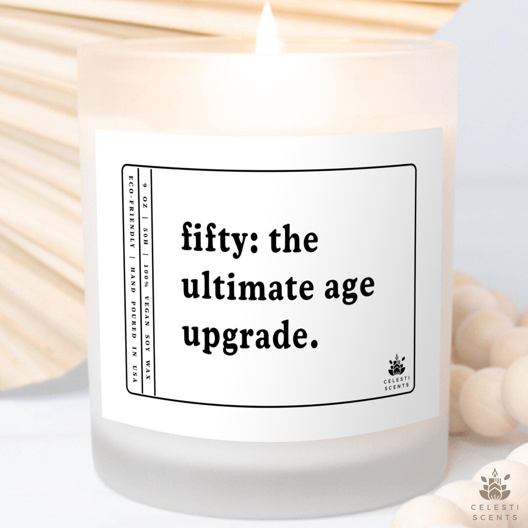 50th Birthday Candle Gift for Her, Funny Birthday Gift, Turning 50 ...