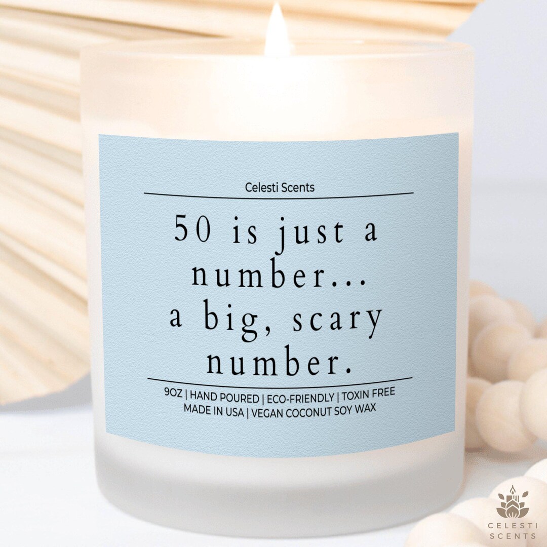 50th Birthday Candle Gift for Her, Funny Birthday Gift, Turning 50 ...