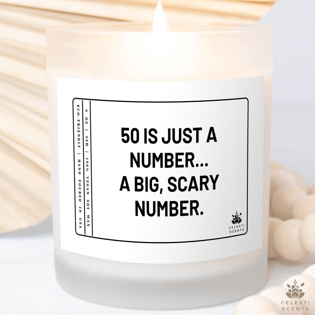 50th Birthday Candle Gift for Her, Funny Birthday Gift, Turning 50 ...