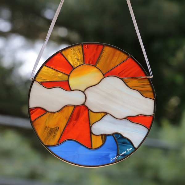 Stained Glass Sunset - Etsy
