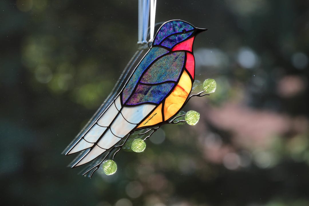 Barn Swallow Stained Glass Suncatcher - Etsy