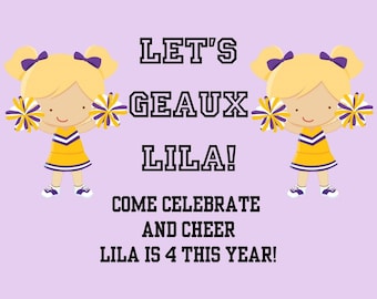LSU First Down Birthday Invitation - Etsy