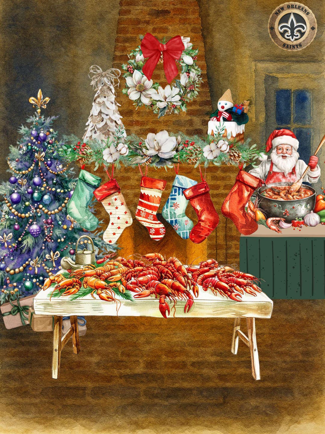 New Orleans Crawfish Boil Santa Clause! - Etsy