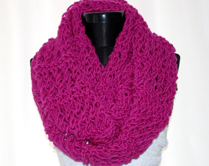 Fuchsia / Pink Chunky Loop Scarf Ready to Ship - Etsy