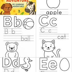 ABC Fun! Trace & Color Alphabet Book for Kids | A-Z Learning Adventure ...