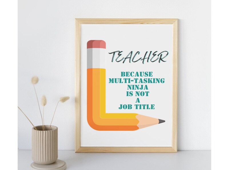 Ninja | Teacher Thank You Digital Wall Art | Multiple Sizes | Teacher ...