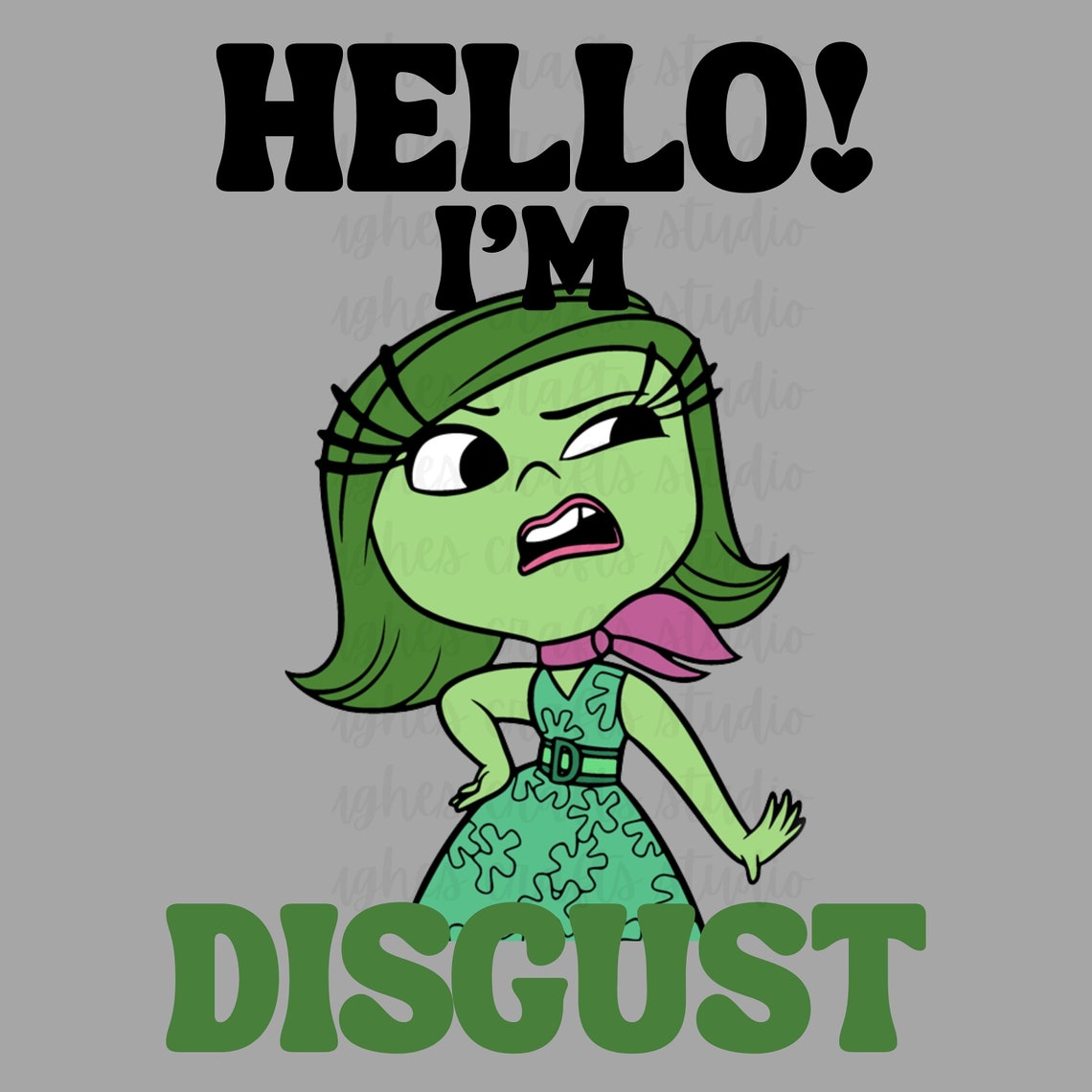 Inside Out 2 Disgust PNG |inside Out 2 Digital Download | Anxiety ...
