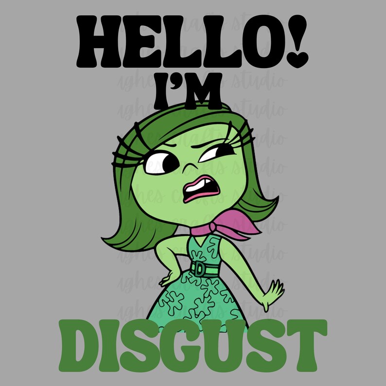 Inside Out 2 Disgust PNG |inside Out 2 Digital Download | Anxiety ...