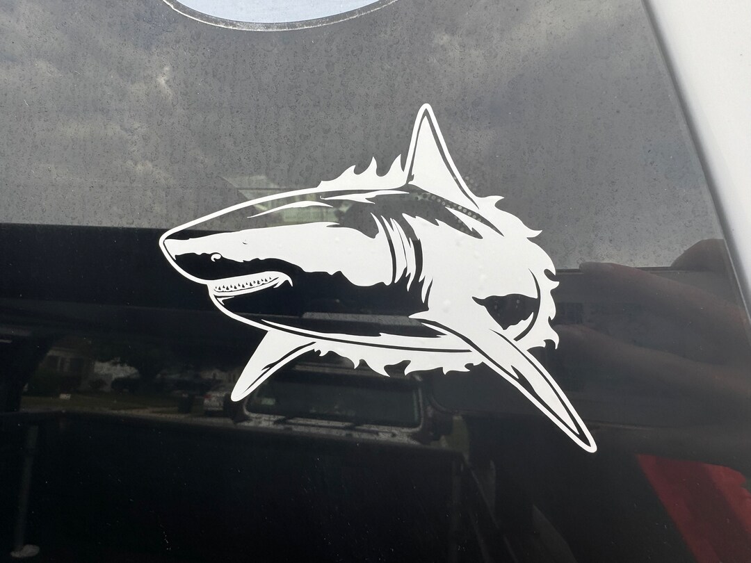 Great White Shark Car Vinyl Decal - Etsy