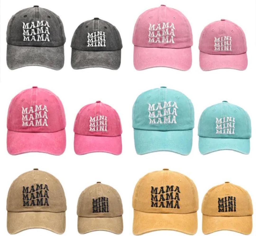 Embroidered MAMA MINI Baseball Hat, Mom Hat, Mama Hat, Baseball Cap ...