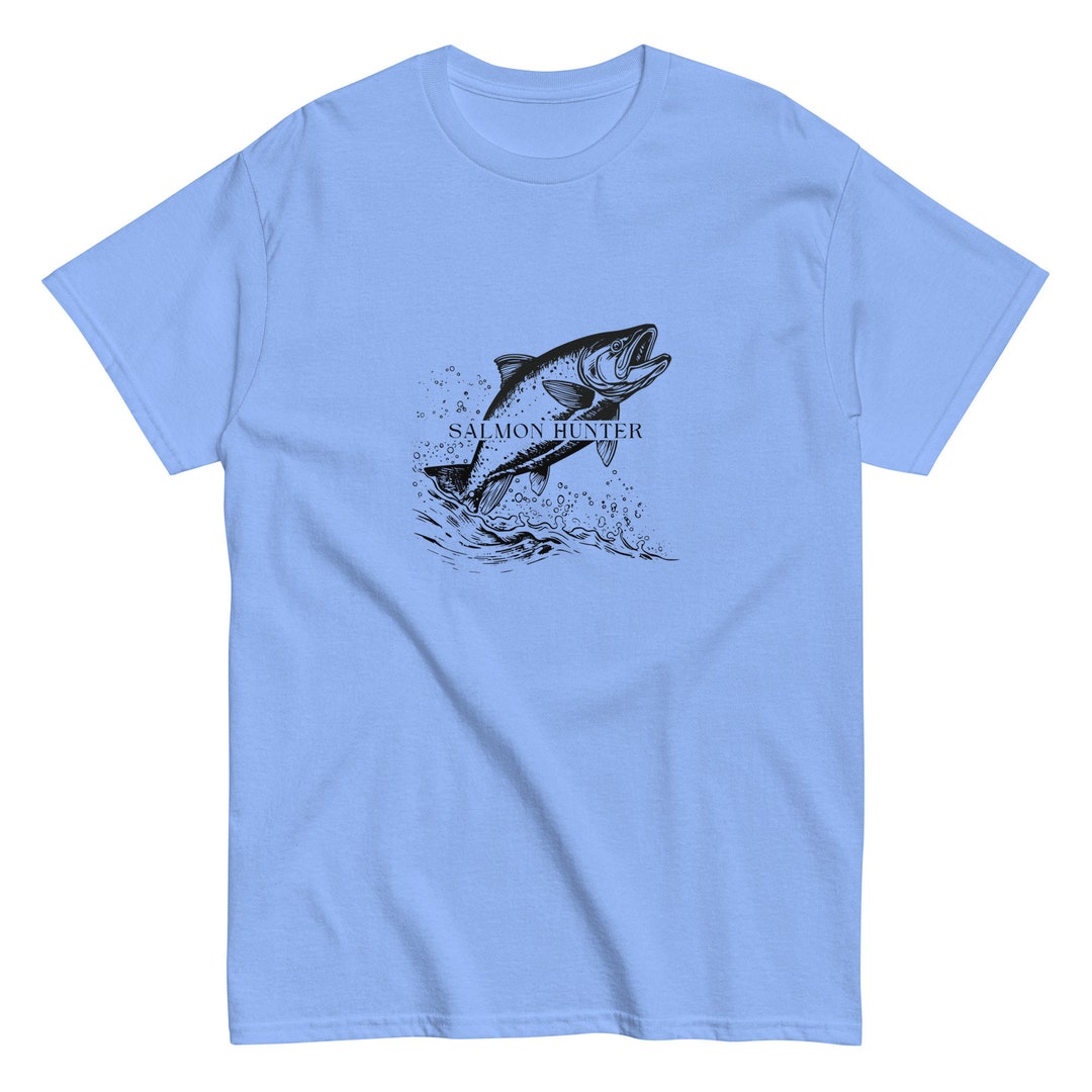 Vintage Salmon Hunter T-shirt, Fish Graphic Tee - Etsy