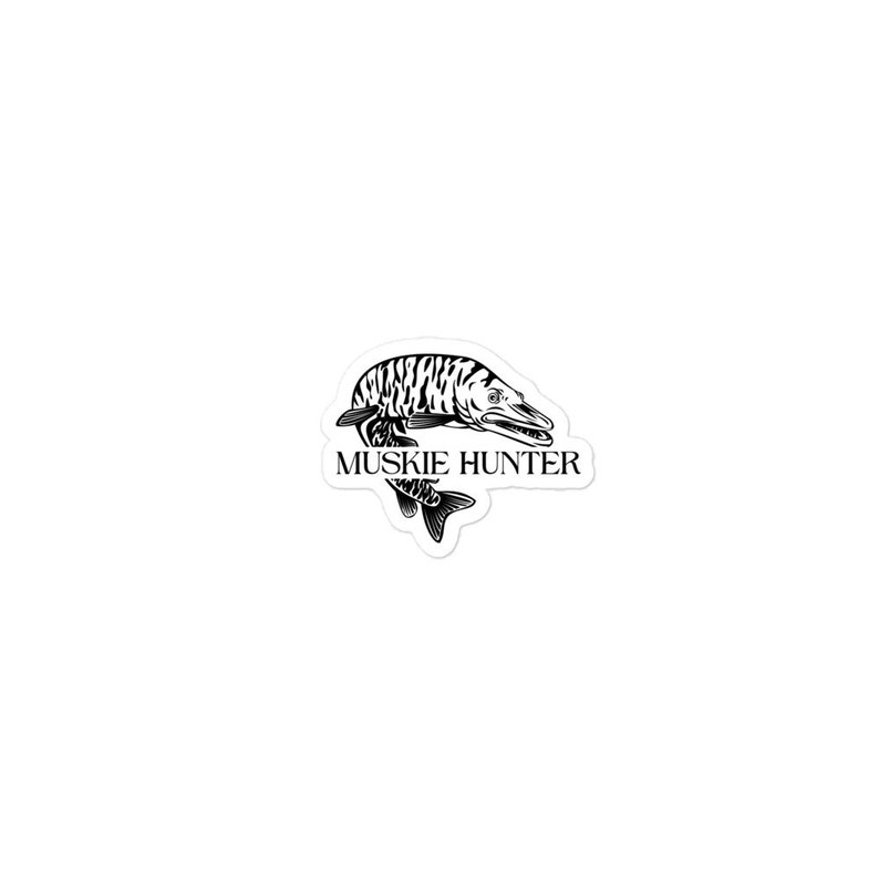 Muskie Fishing, Muskie Hunter, Sticker Truck Boat Phone Laptop Decal ...