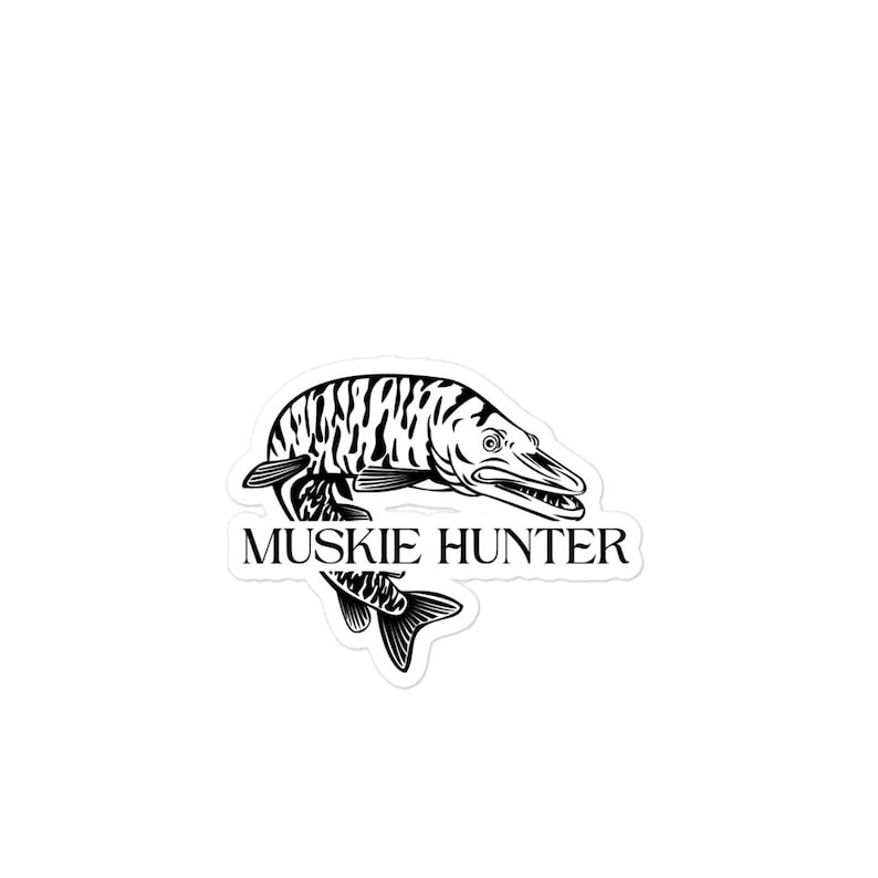 Muskie Fishing, Muskie Hunter, Sticker Truck Boat Phone Laptop Decal ...