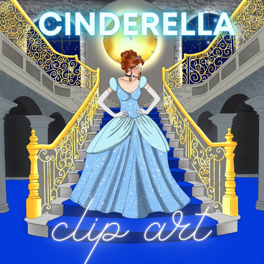 Cinderella Clip Art - Etsy