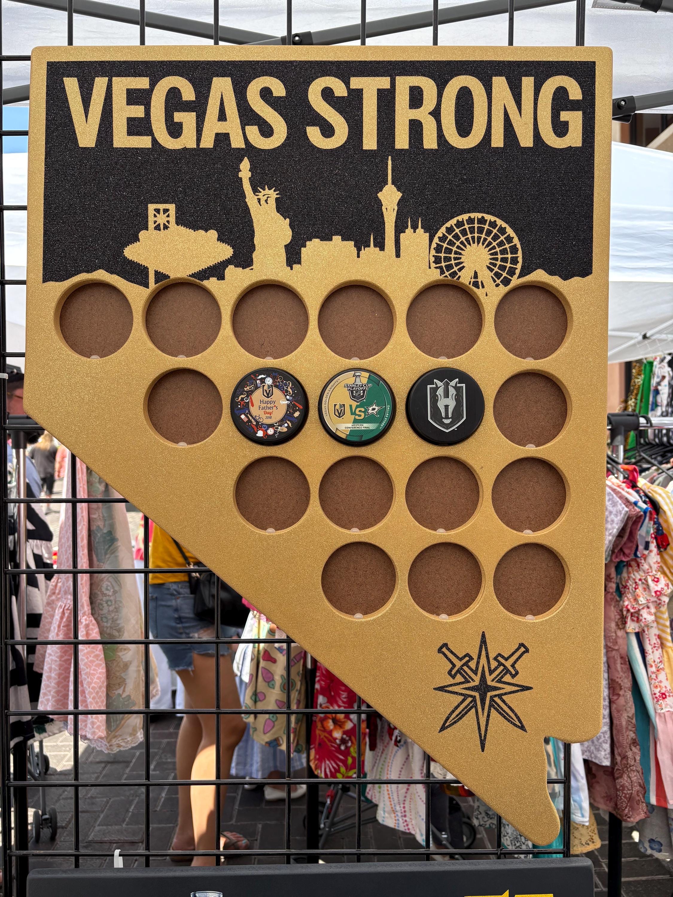 Nevada Shape Puck Boards - Hockey, Hockey Pucks, Puck Holders, Vegas ...