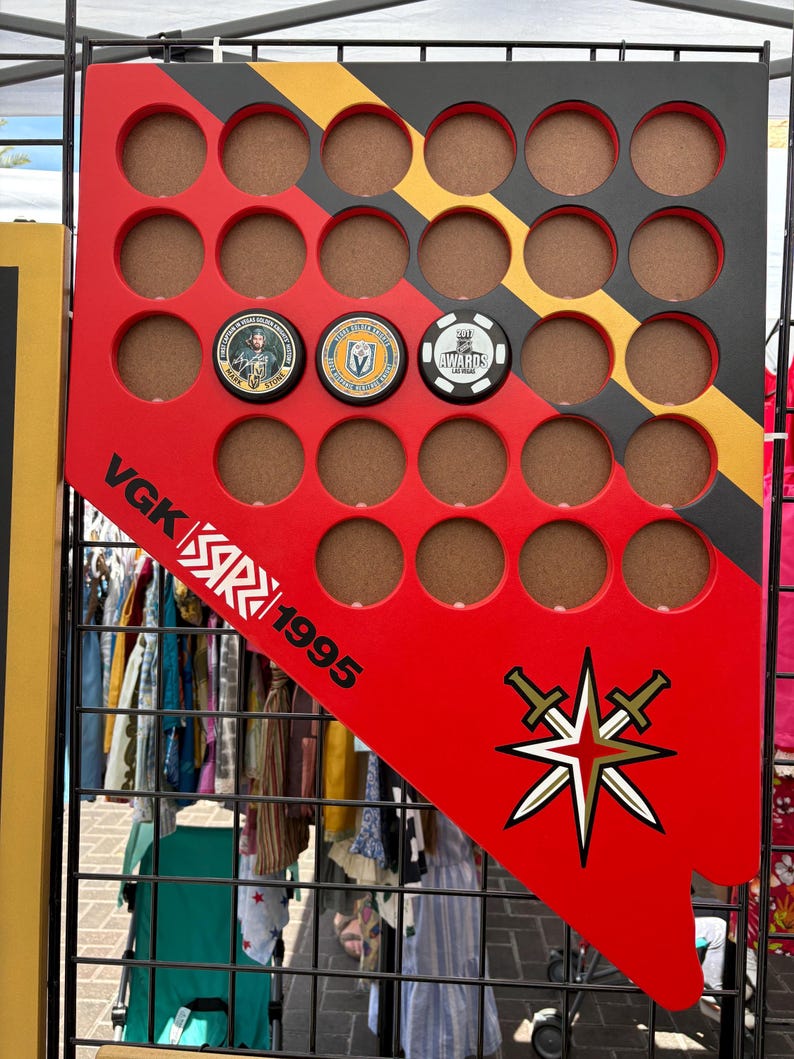 Nevada Shape Puck Boards - Hockey, Hockey Pucks, Puck Holders, Vegas ...