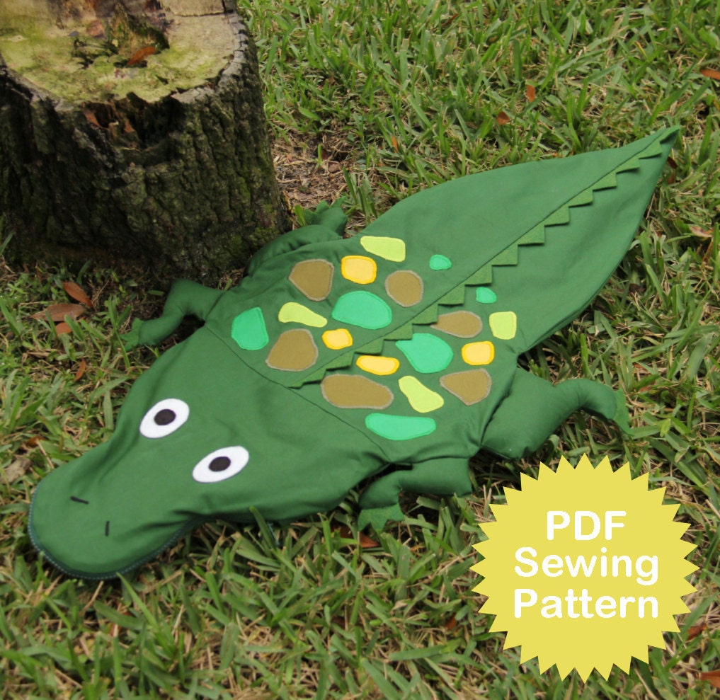Wally the Alligator Bag Sewing PATTERN - Etsy