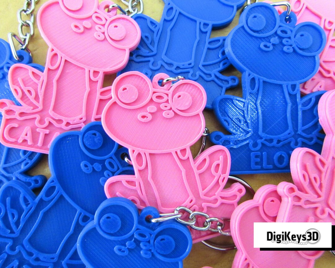 Custom Frog Keychains Personalized With Name 3D Printed - Etsy