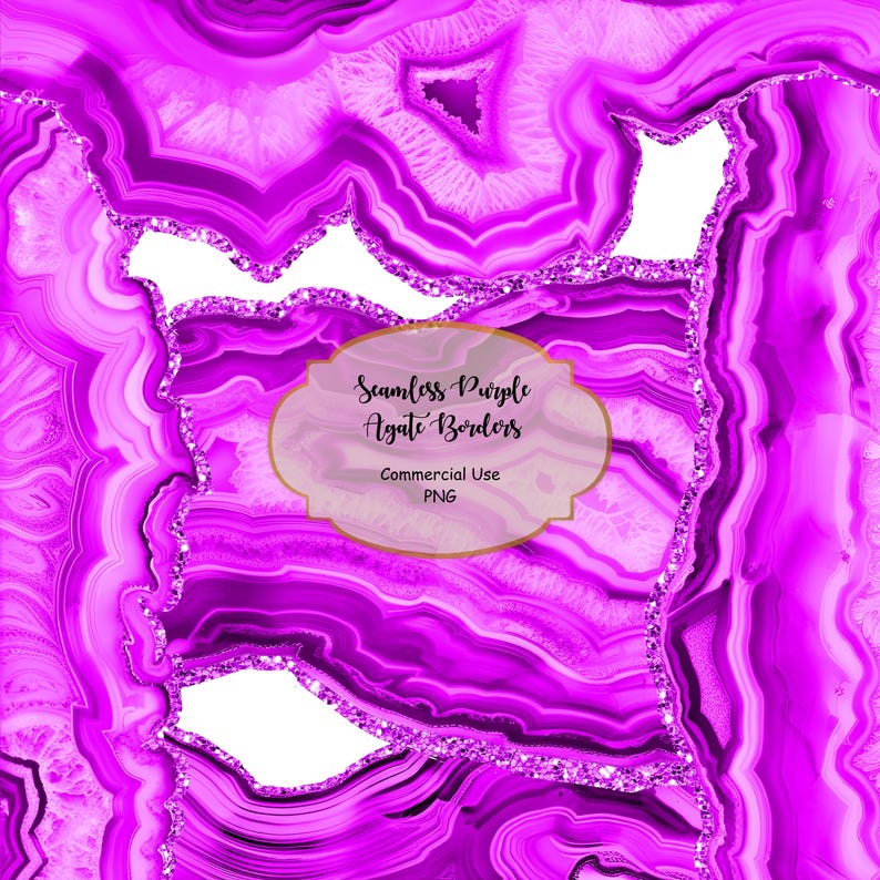 Seamless Purple Agate Borders - Etsy