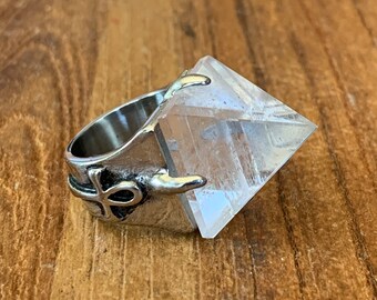 Quartz Crystal Ring - Etsy