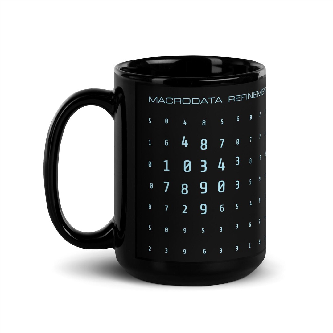 Scary Numbers Severance Mug, Black Glossy Coffee Cup, 15oz & 11oz - Etsy