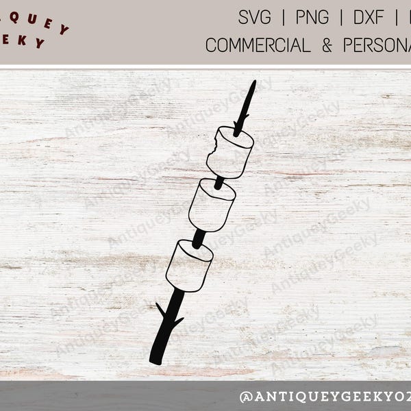 Marshmallow Stick Svg - Etsy