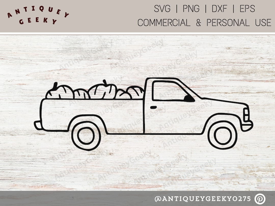 Farm Truck SVG - Farm Truck Silhouette - Pumpkin Truck SVG File - Farm ...