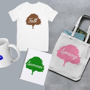 Seasonal Trees SVG - Tree Silhouette - Winter Tree Svg - Fall Tree Svg ...