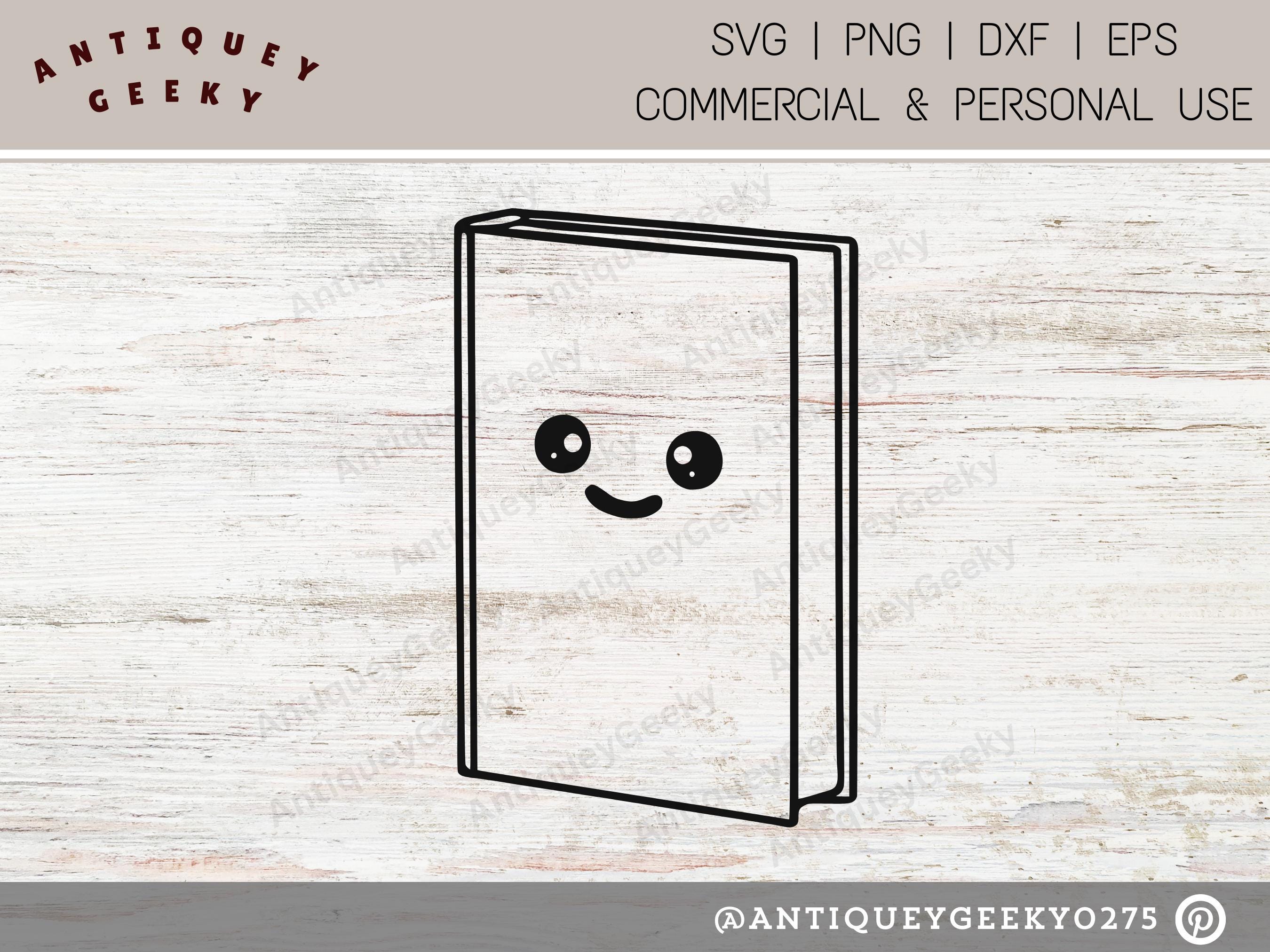 Cute Book SVG - Book Silhouette - Book SVG File - Upright Book Svg ...