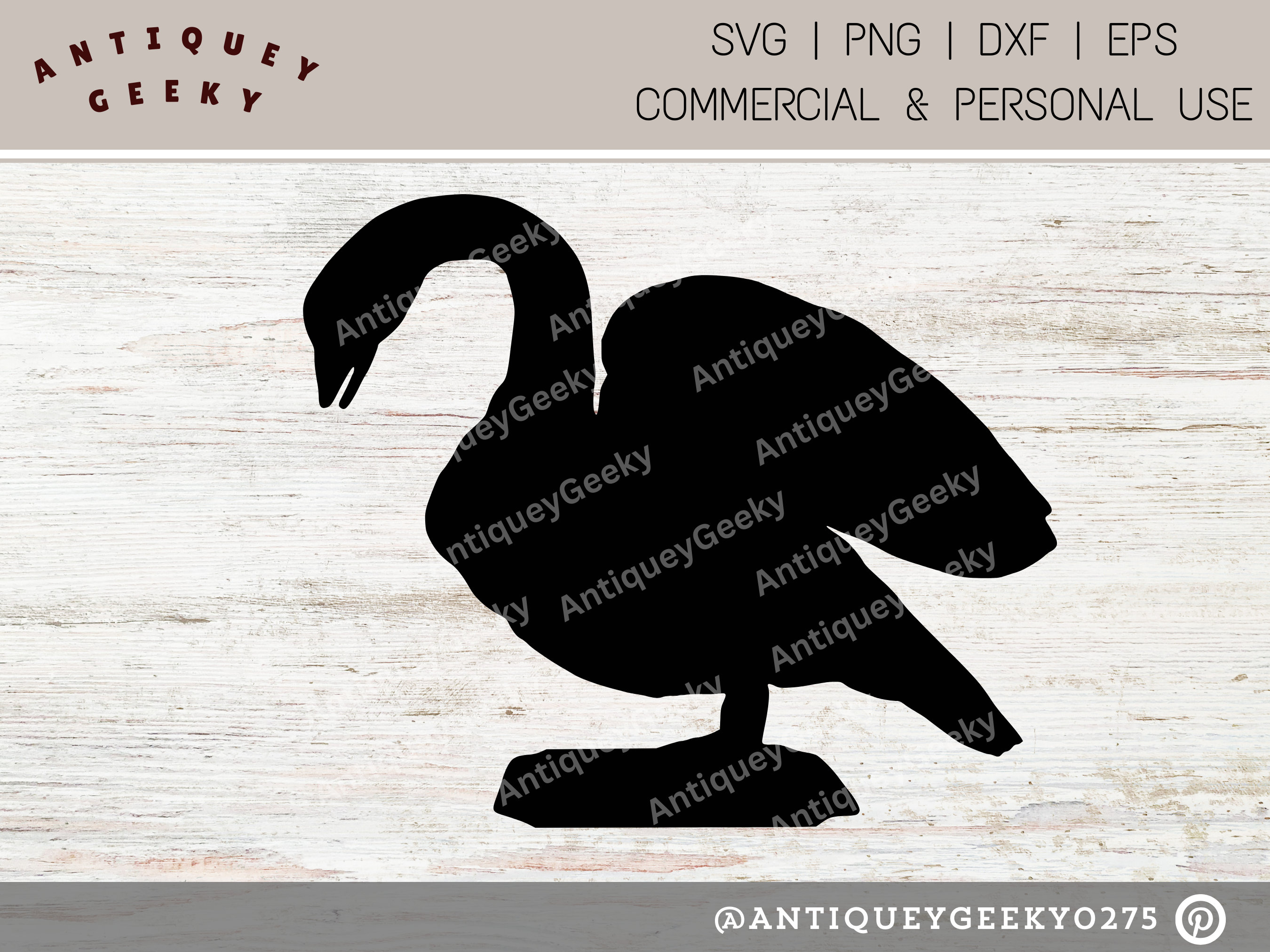 Goose Statue SVG - Silhouette SVG - Goose SVG File - Bird Svg - Statue ...
