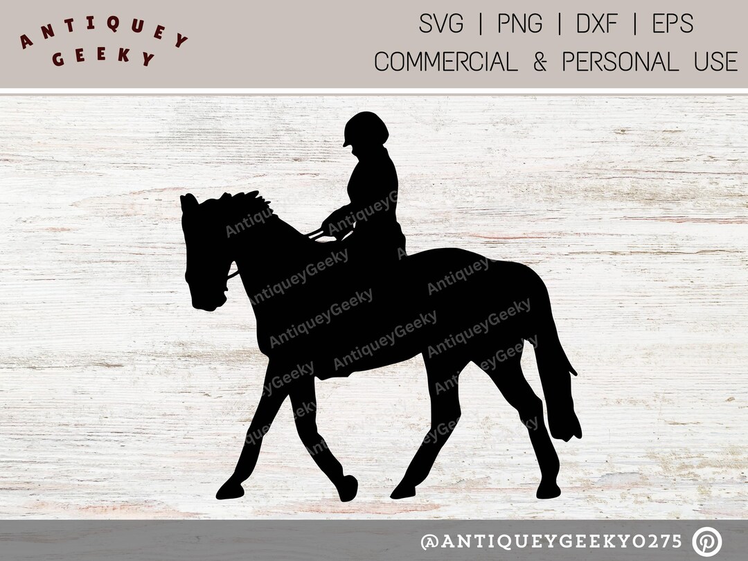 Horse With Equestrian SVG - Silhouette SVG - Horse SVG File - Horse Svg ...