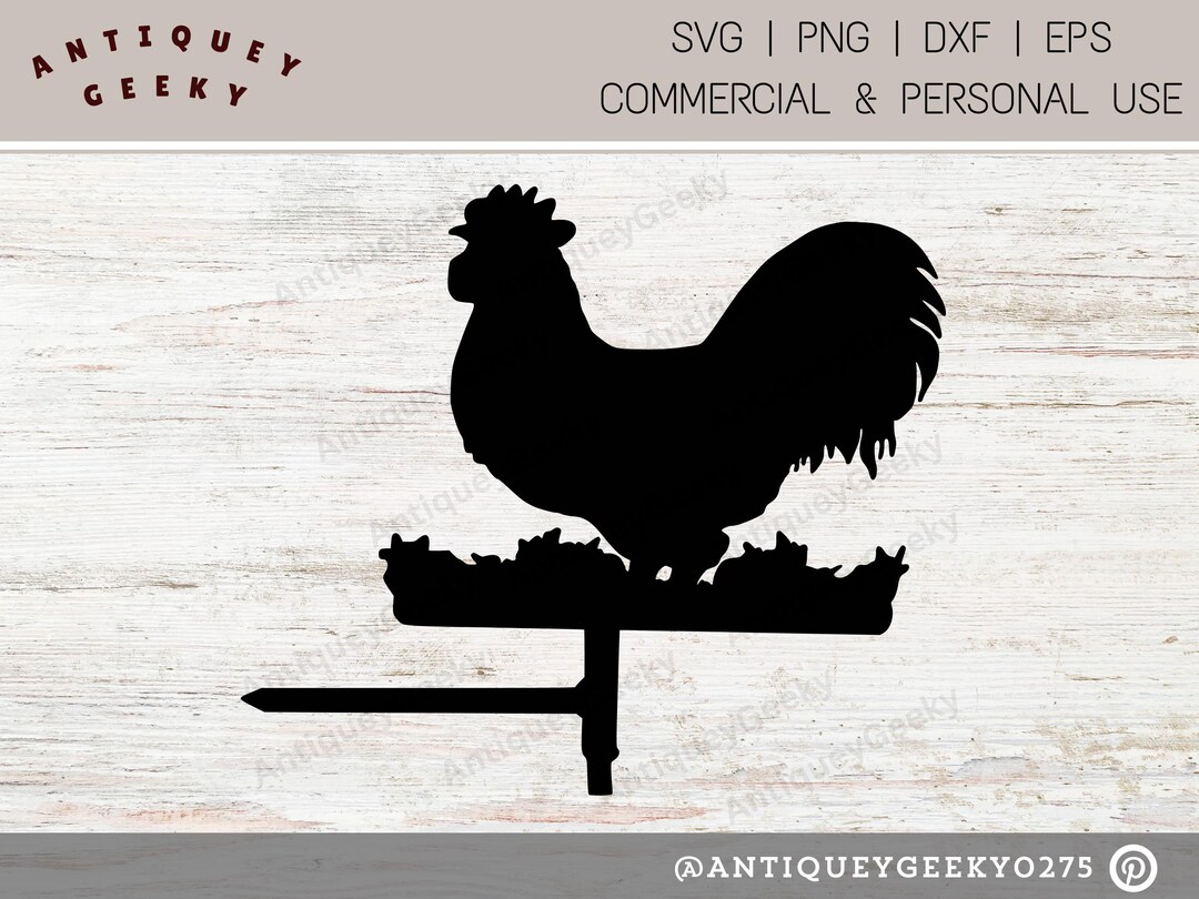 Rooster Weathervane SVG - Silhouette SVG - Rooster SVG File ...