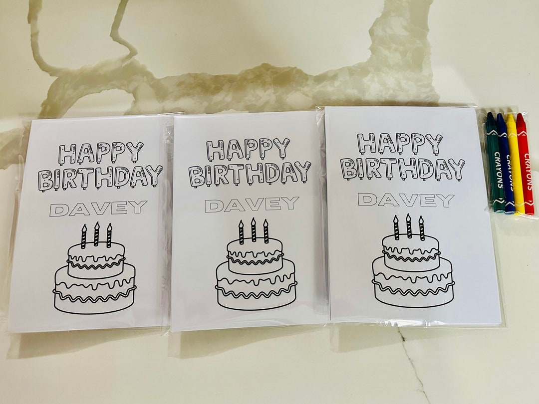 Custom Party Favor Coloring Kits- Birthday Coloring Kits, Coloring ...