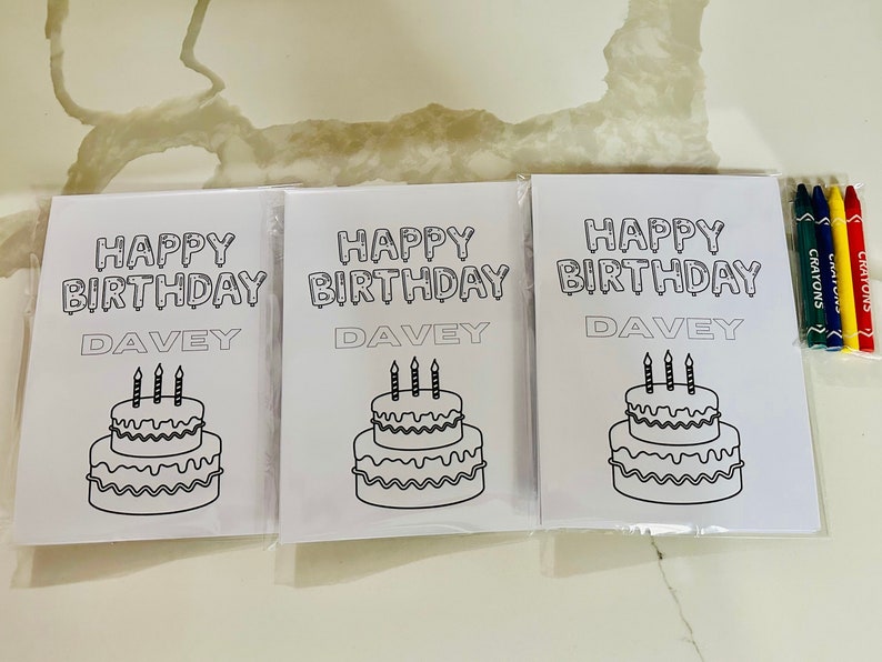 Custom Party Favor Coloring Kits- Birthday Coloring Kits, Coloring ...