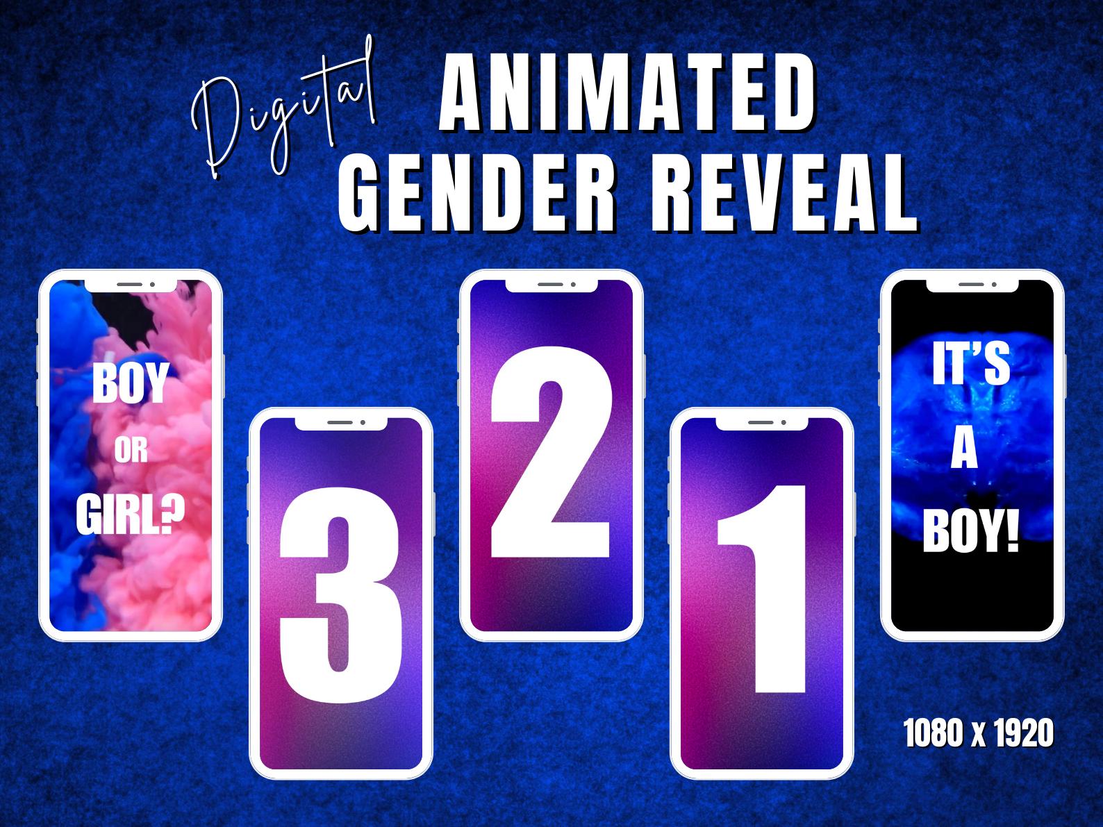 BOY, Gender Reveal Video, Surprise Baby Video, Announcement Baby Boy, Animated Gender, Canva 1 ...