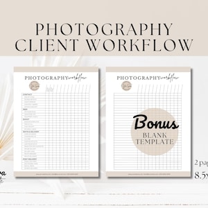 Client Work Flow, Photo Sessions, Client Checklist, Client Organization ...